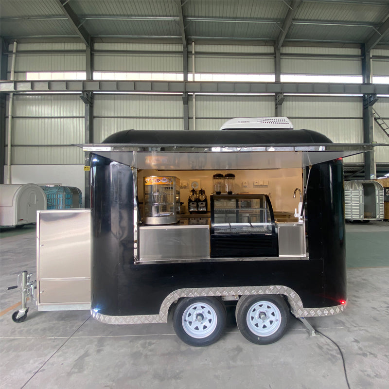 Mobile Drink Trucks | 3m Black Beverage & Dessert Trailer